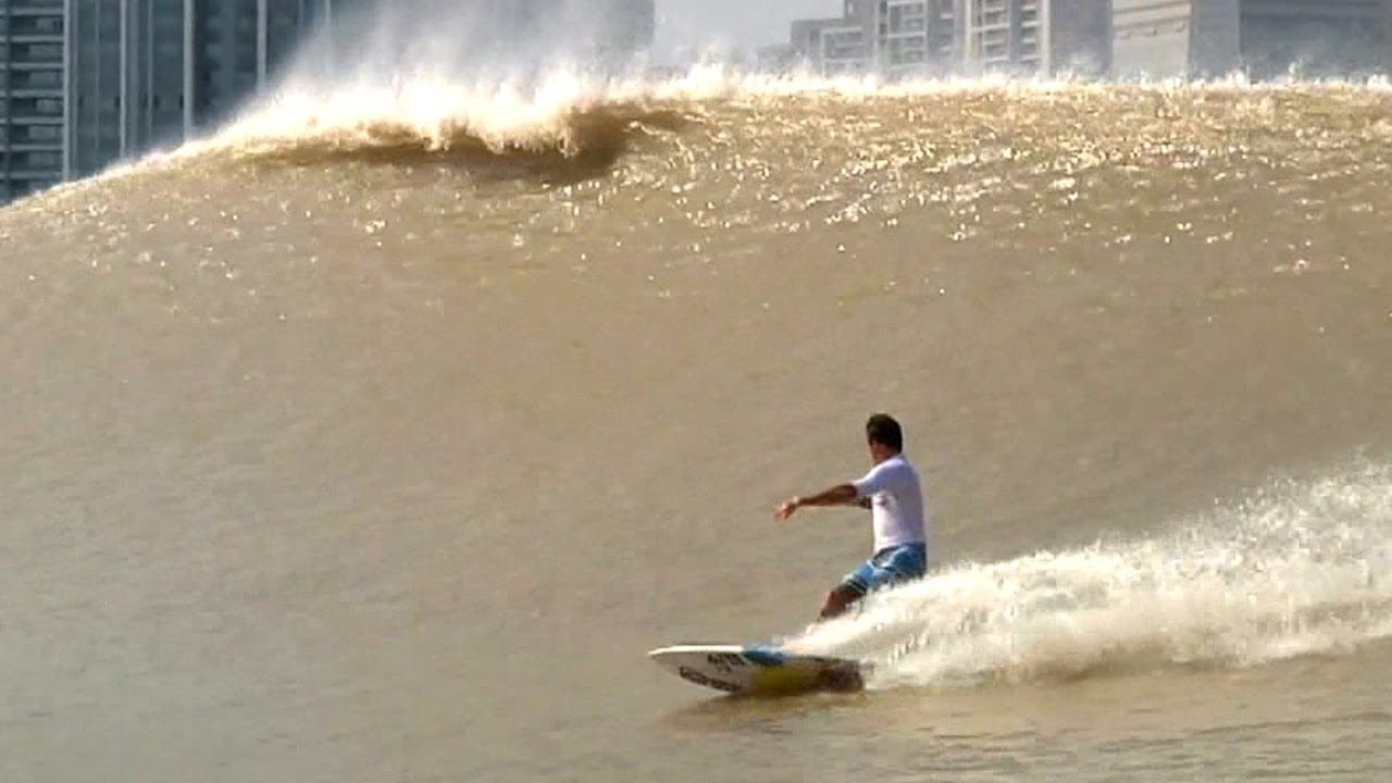 Surfing The Silver Dragon, China's River Wave - Surf Videos